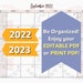2022-2023 Editable Calendar, September 2022- December 2023 Digital ...