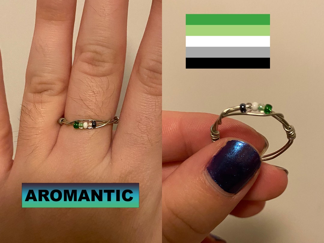Beaded Aromantic Pride Ring - Etsy