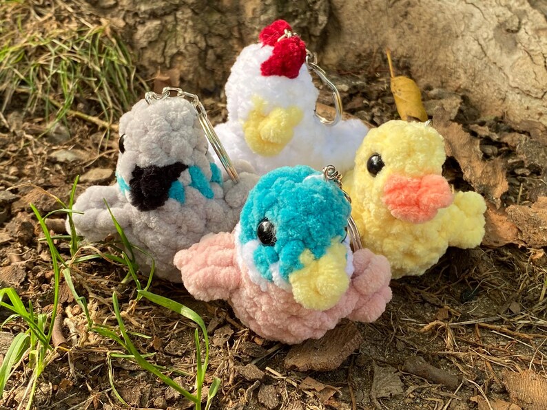 Handmade Crochet Bird Keychain: Custom Colors Available - Etsy