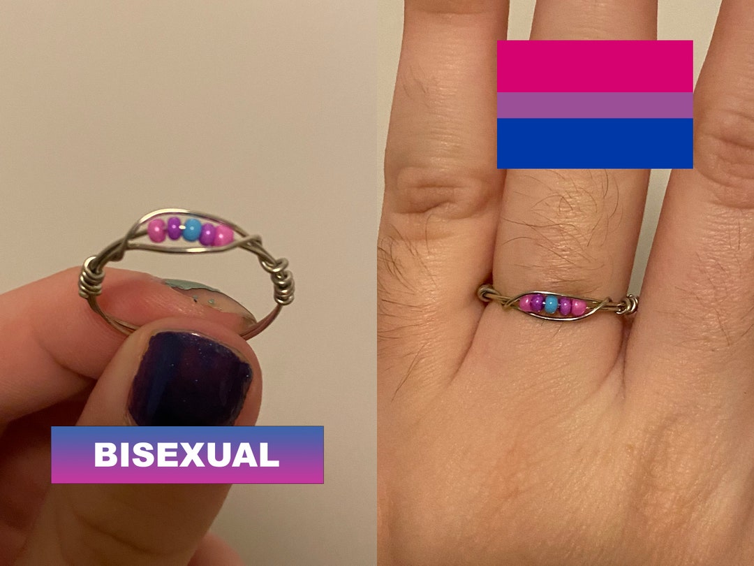 Beaded Bisexual Pride Ring - Etsy