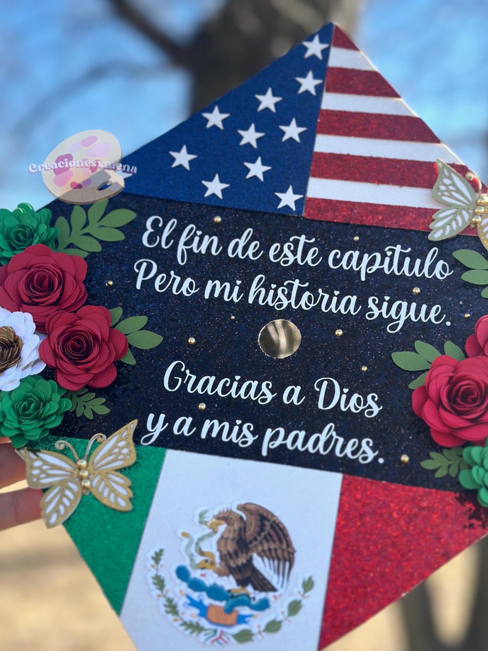 Mexican Grad Cap Topper- Class of 2025, Mexico Flag Grad Cap ...