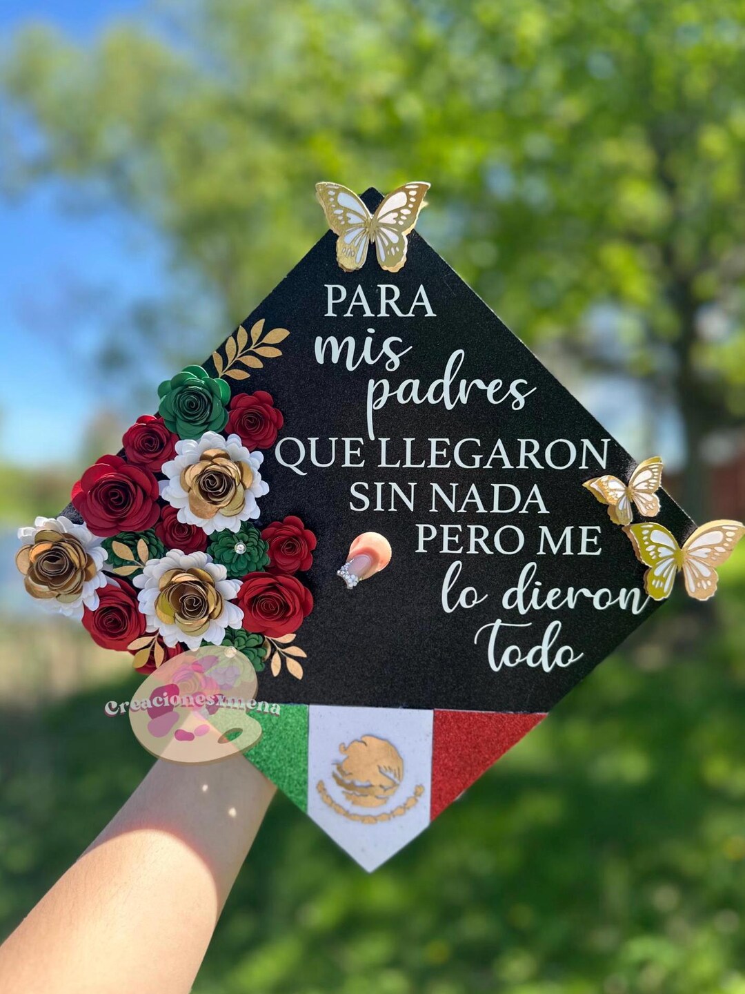 Mexican Grad Cap Topper- Class of 2025, Mexico Flag Grad Cap ...