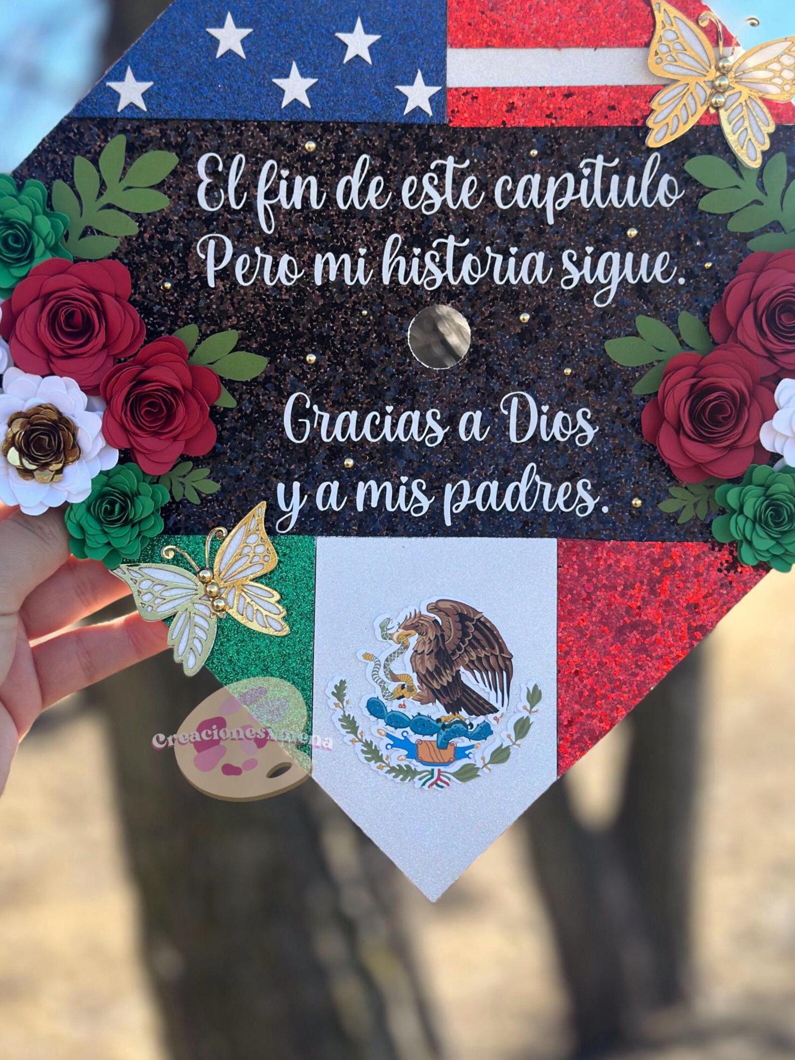 Mexican Grad Cap Topper- Class of 2025, Mexico Flag Grad Cap ...