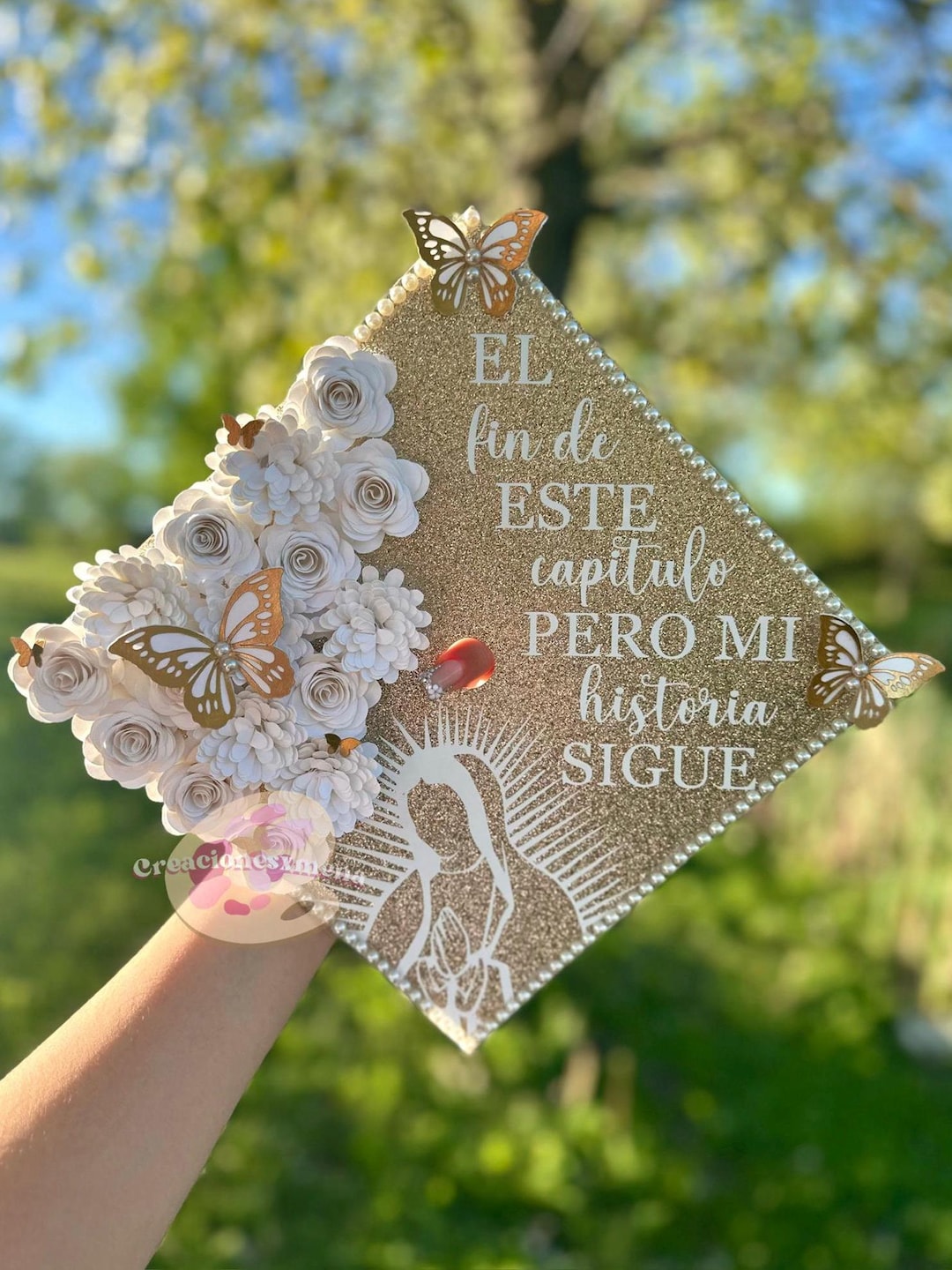 Virgin Mary Cap Topper- Class of 2026, Virgencita Grad Cap, Graduation ...