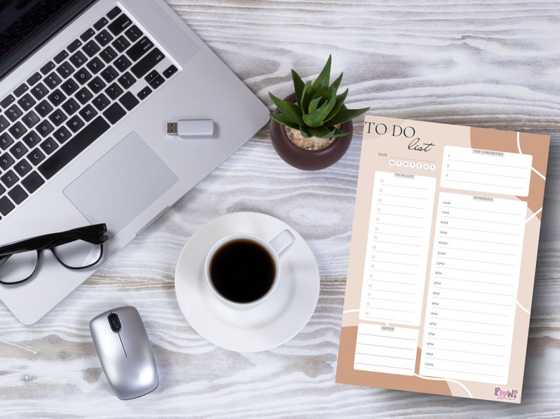 Printable to Do List Daily To-do Pdf Planner Checklist A4 and Us Letter ...