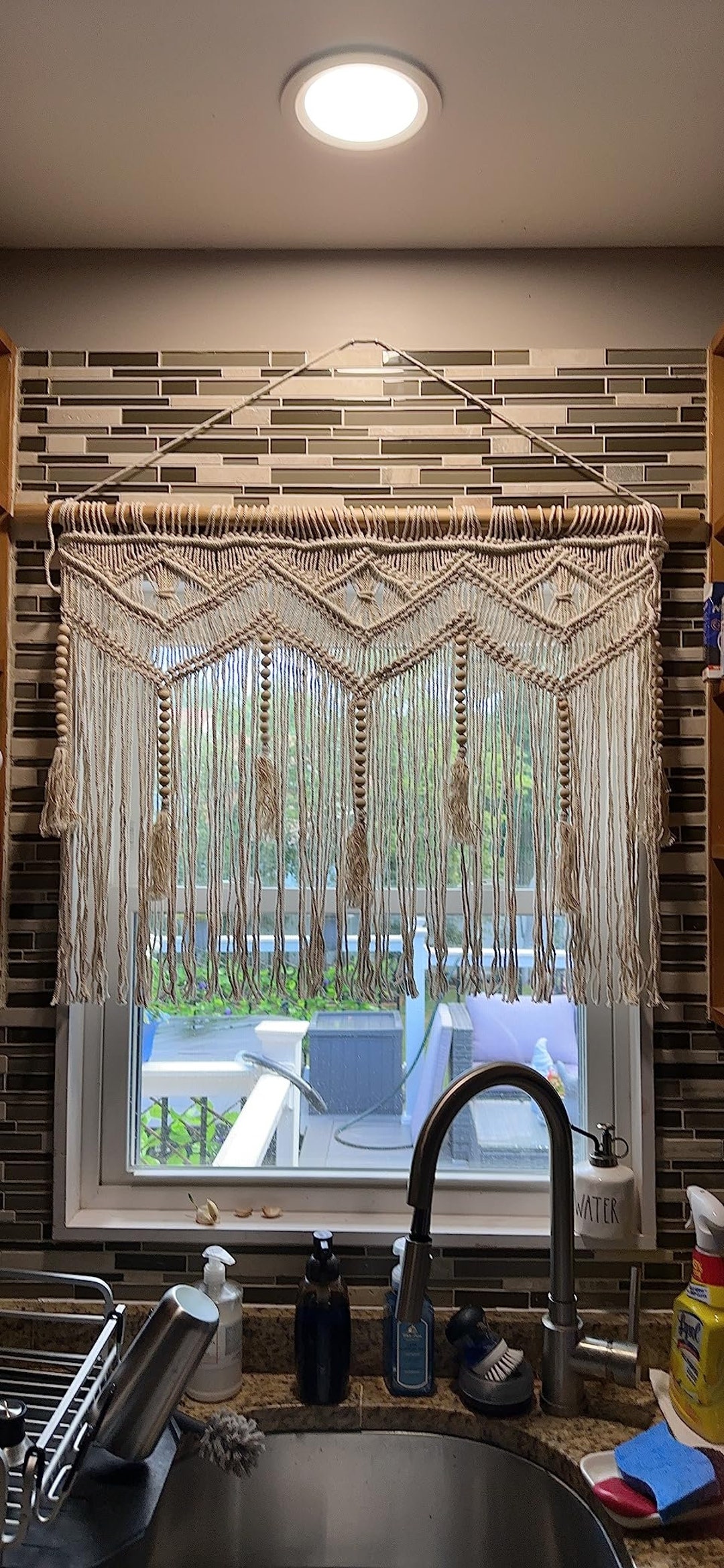 Mkono Macrame Woven Handmade Curtain Window Blind Door Curtain Boho ...