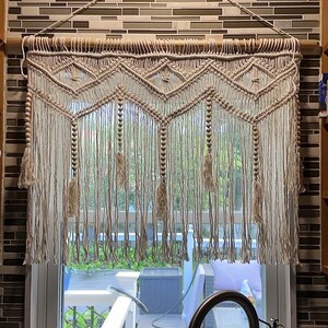 Mkono Macrame Woven Handmade Curtain Window Blind Door Curtain Boho ...