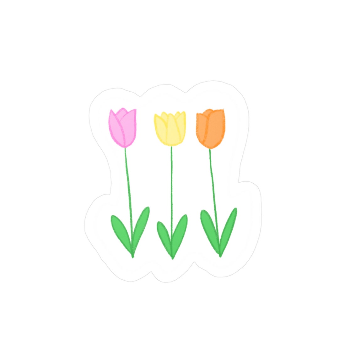 Tulip Vinyl Sticker - Etsy
