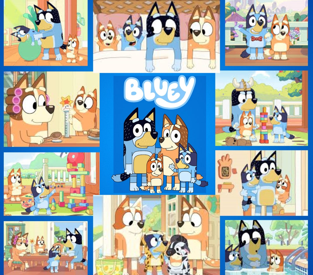 20oz Bluey Collage Tumbler Wrap - Etsy