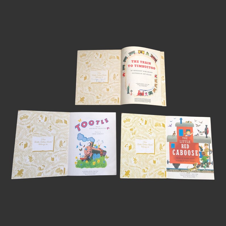 Train Themed Little Golden Books the Little Red Caboose Tootle the ...