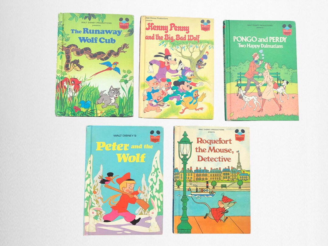 Vintage Disney Story Books Henny Penny Mouse Detective Peter and the ...