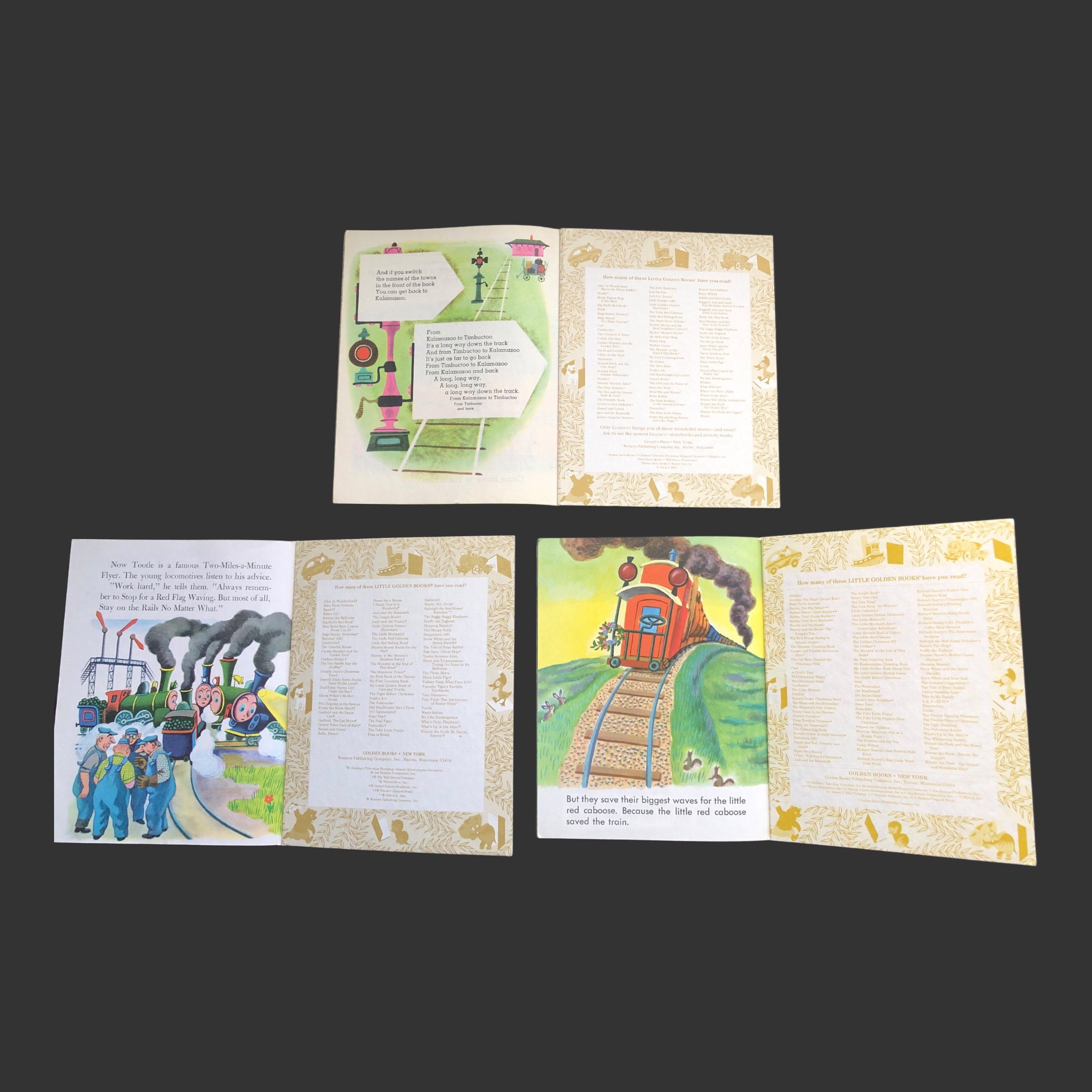 Train Themed Little Golden Books the Little Red Caboose Tootle the ...