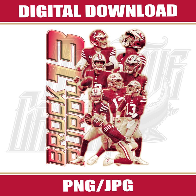 Brock Purdy Design, Digital File, PNG, JPG - Etsy