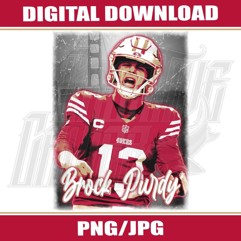 Brock Purdy Design, Digital File, PNG, JPG - Etsy