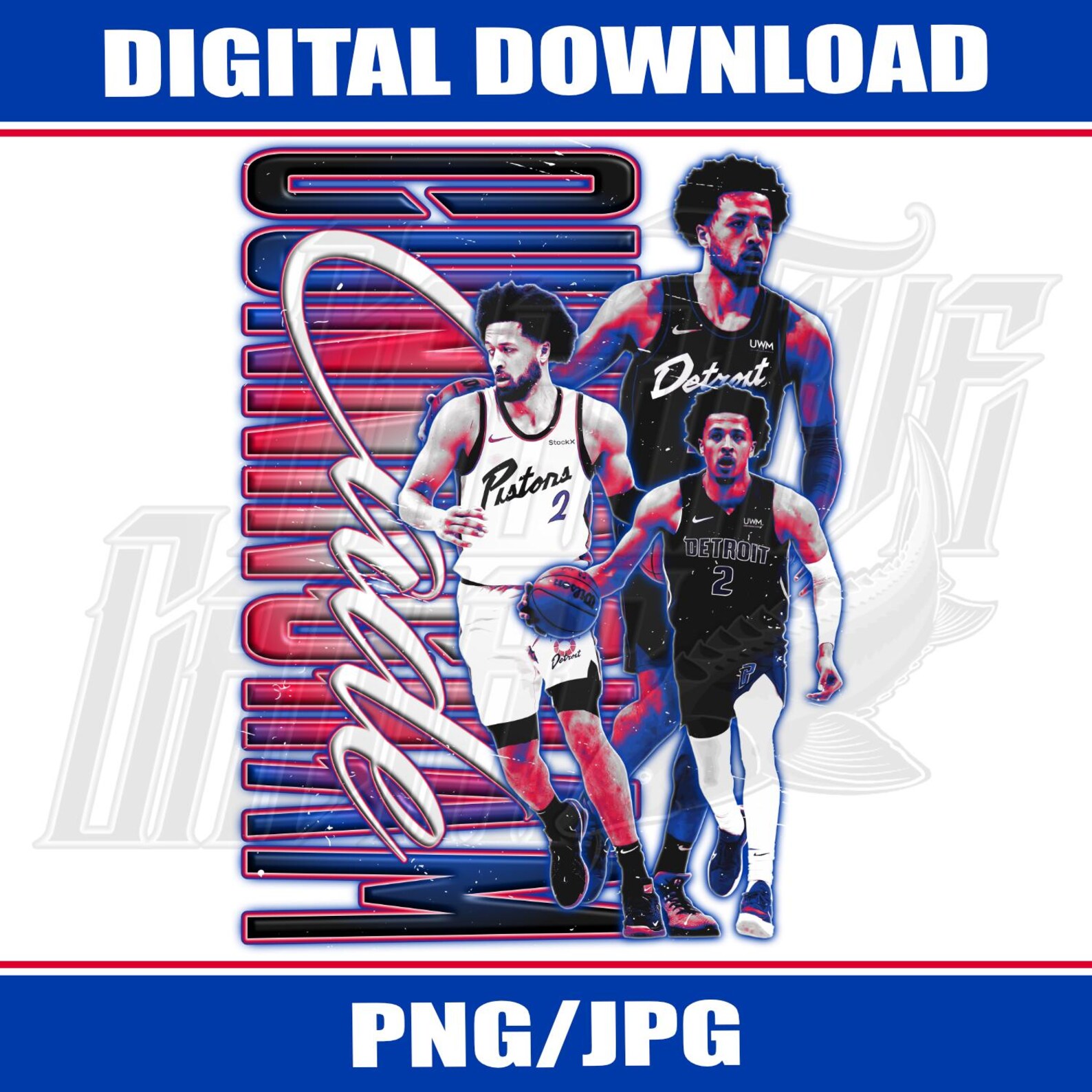 Cade Cunningham Design, Digital File, PNG, JPG - Etsy