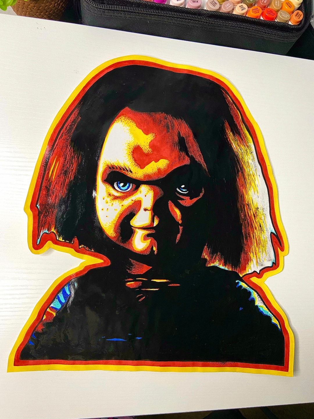 Póster de papel Chucky dibujado a mano - Etsy España