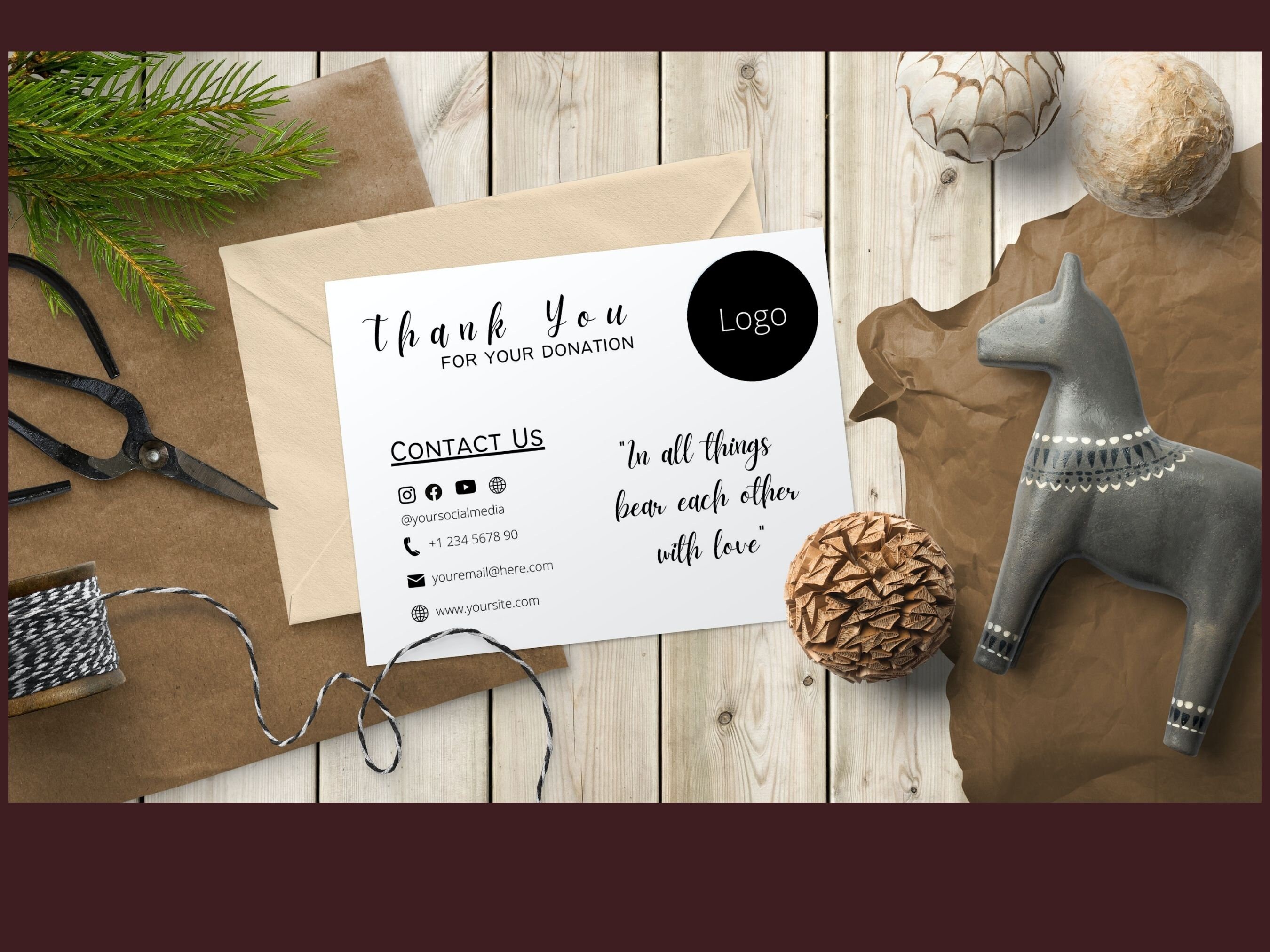 CATHY Thank You Card Thank You Notes Thank You for Your Donations ...