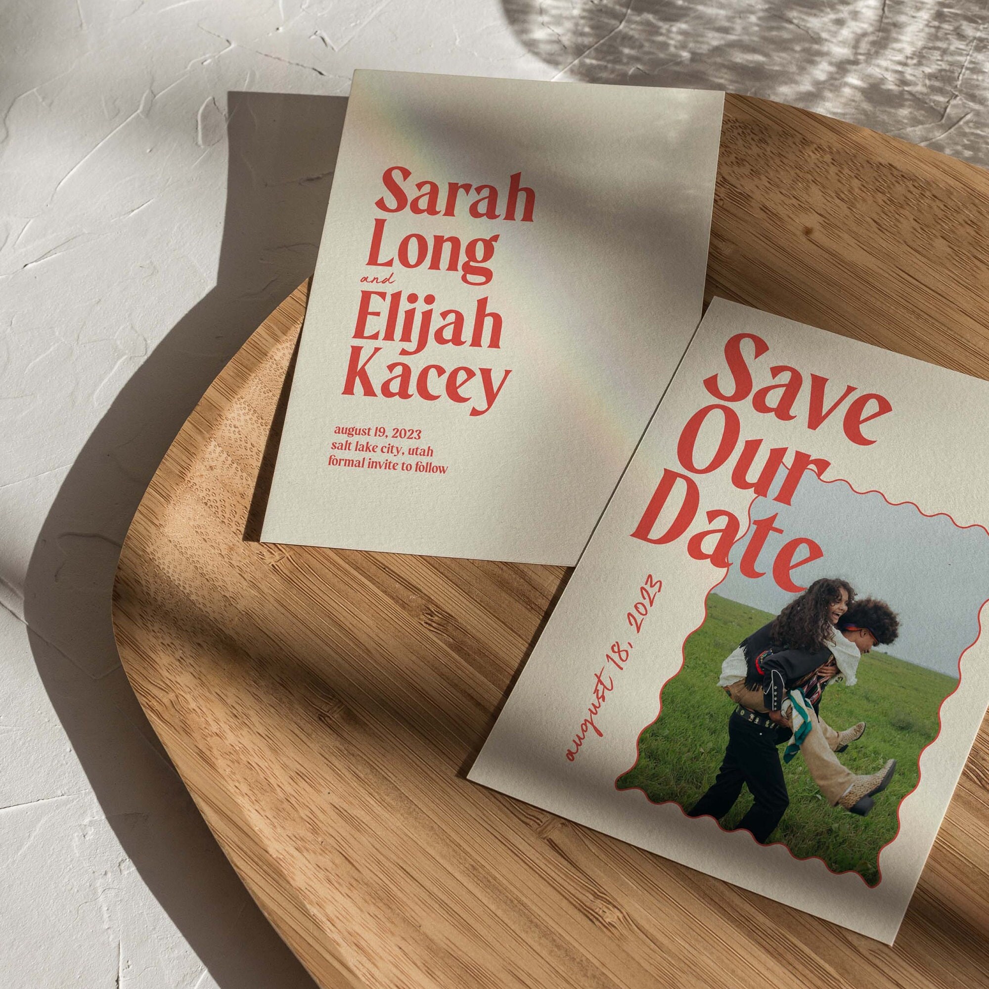 Bright Wedding Invite Retro Wedding Invitation Minimal - Etsy