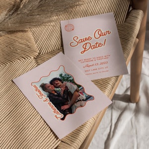 Disco Wedding Invite | Colorful Wedding Invitation | Retro Wedding ...