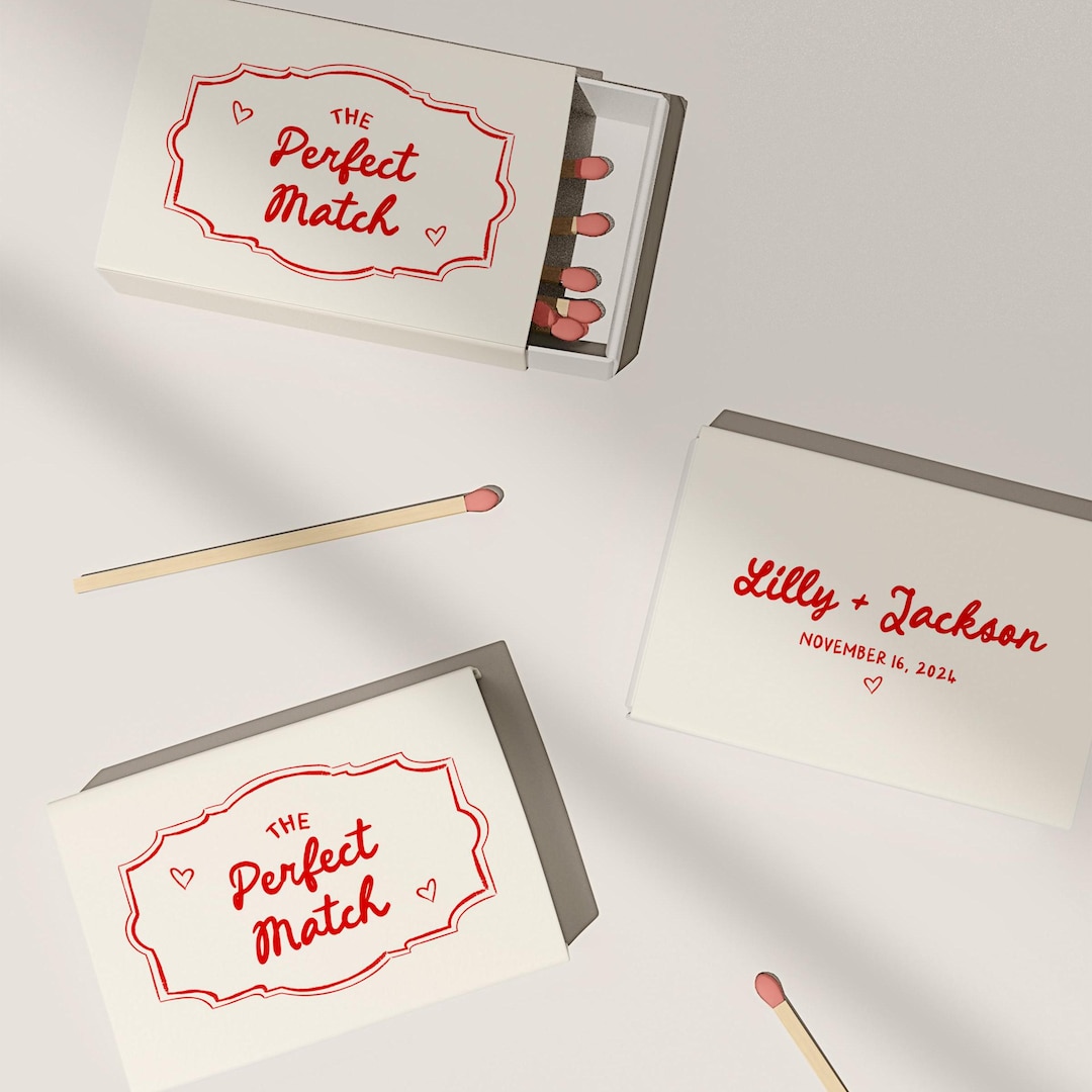 Matchbox Favor | Wedding Matchbox | Custom Matchbox | Personalized ...