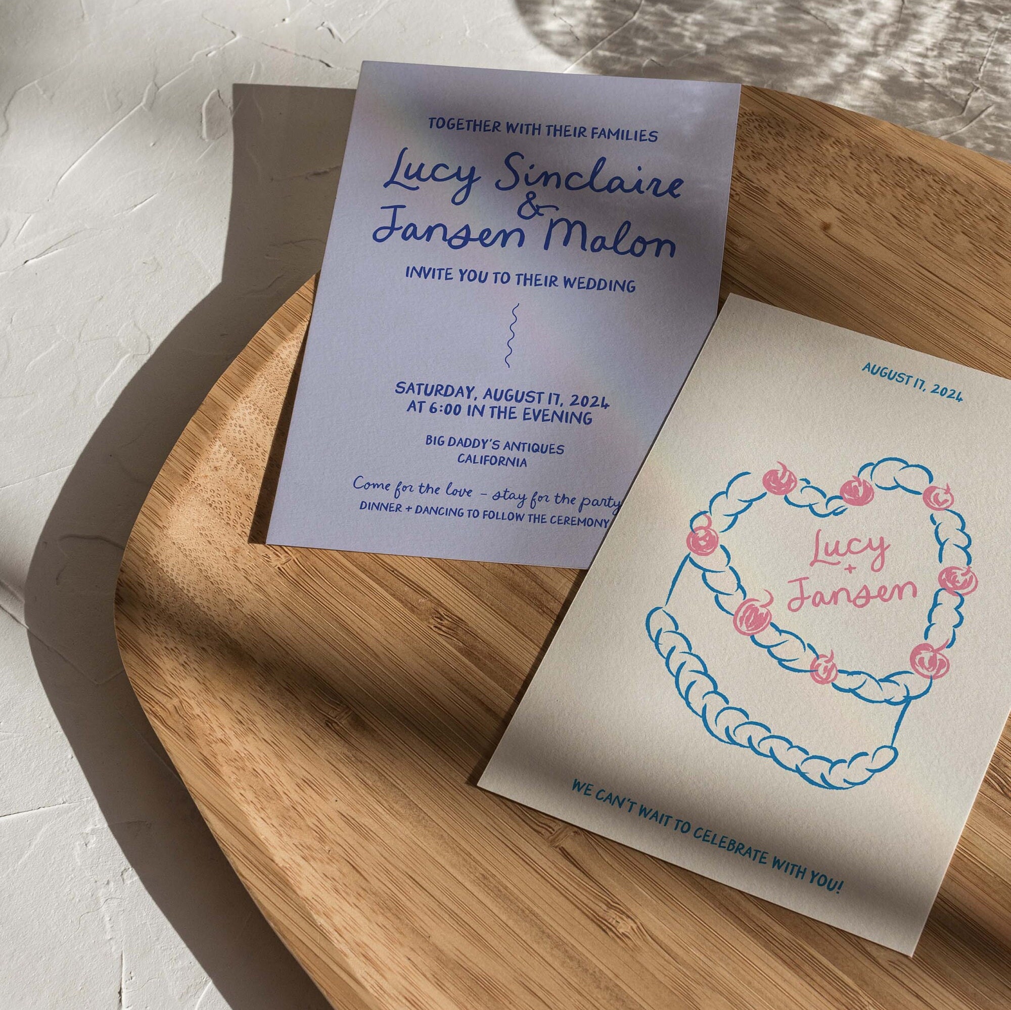 Colorful Wedding Invite | Retro Wedding Invitation | Unique Wedding ...