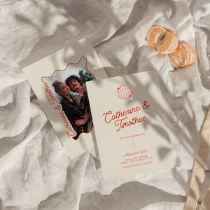 Disco Wedding Invite | Colorful Wedding Invitation | Retro Wedding ...