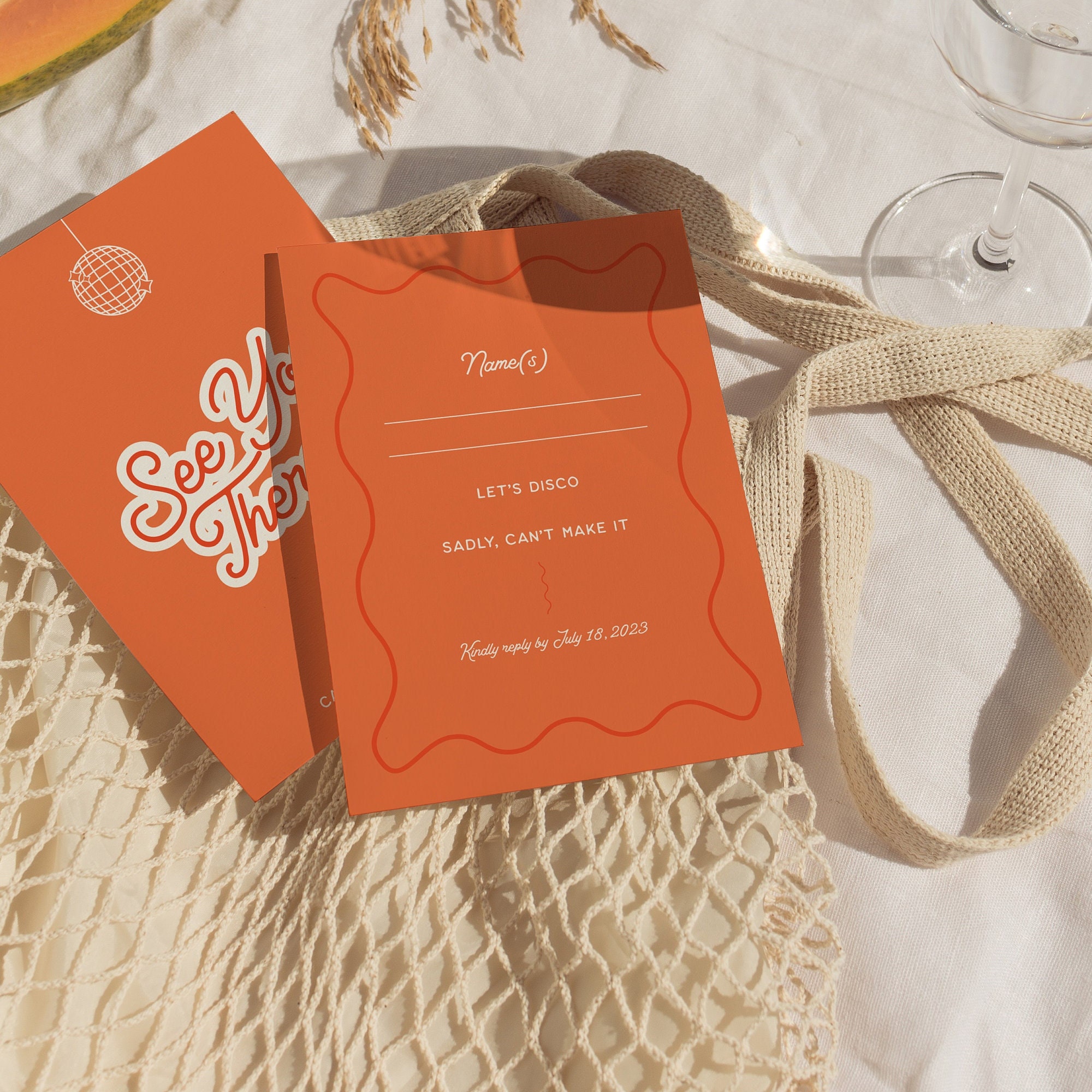Disco Wedding Invite Colorful Wedding Invitation Retro - Etsy UK