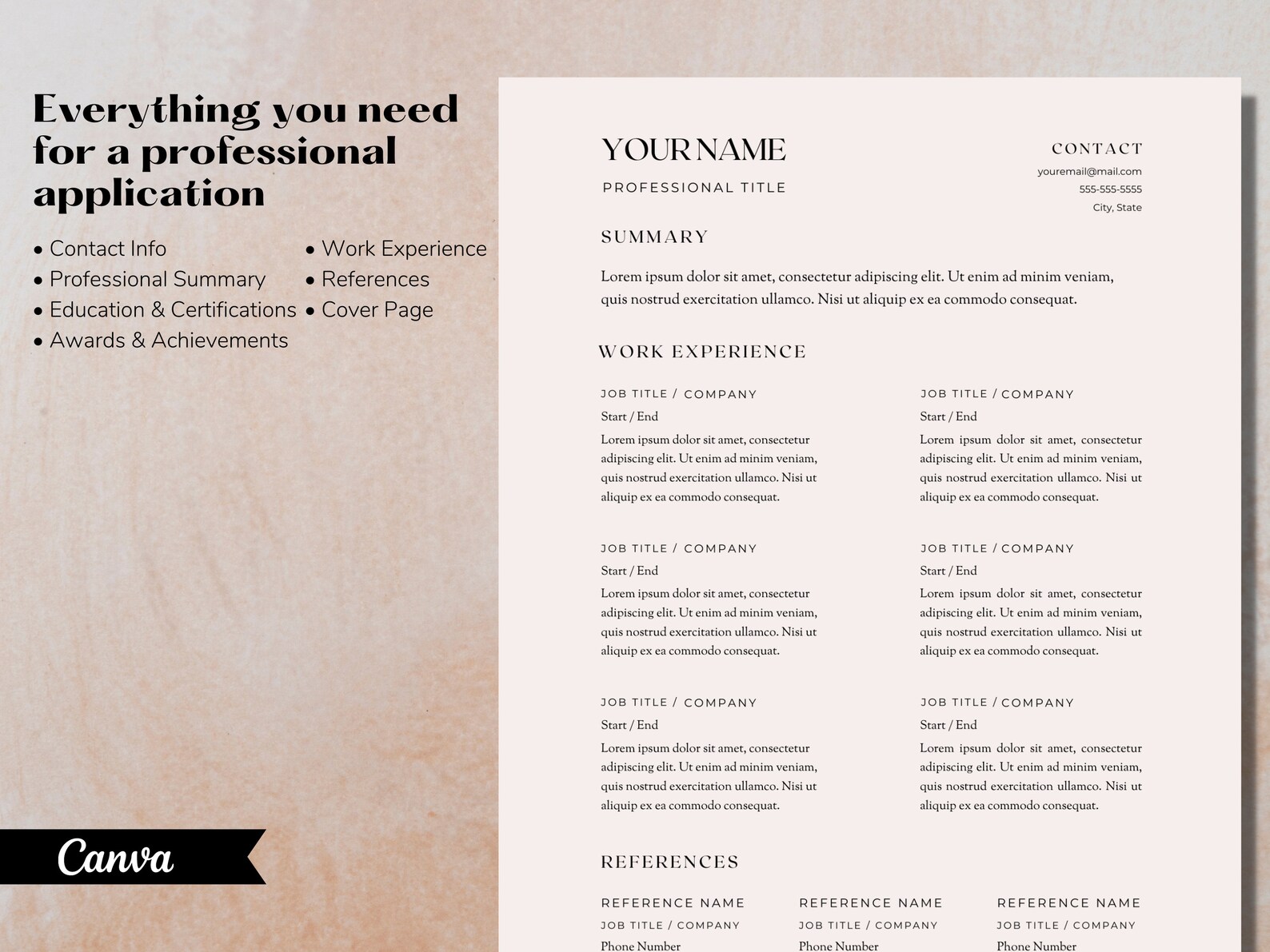 Simple Resume Templates Cover Letter Template Modern Resume Template ...