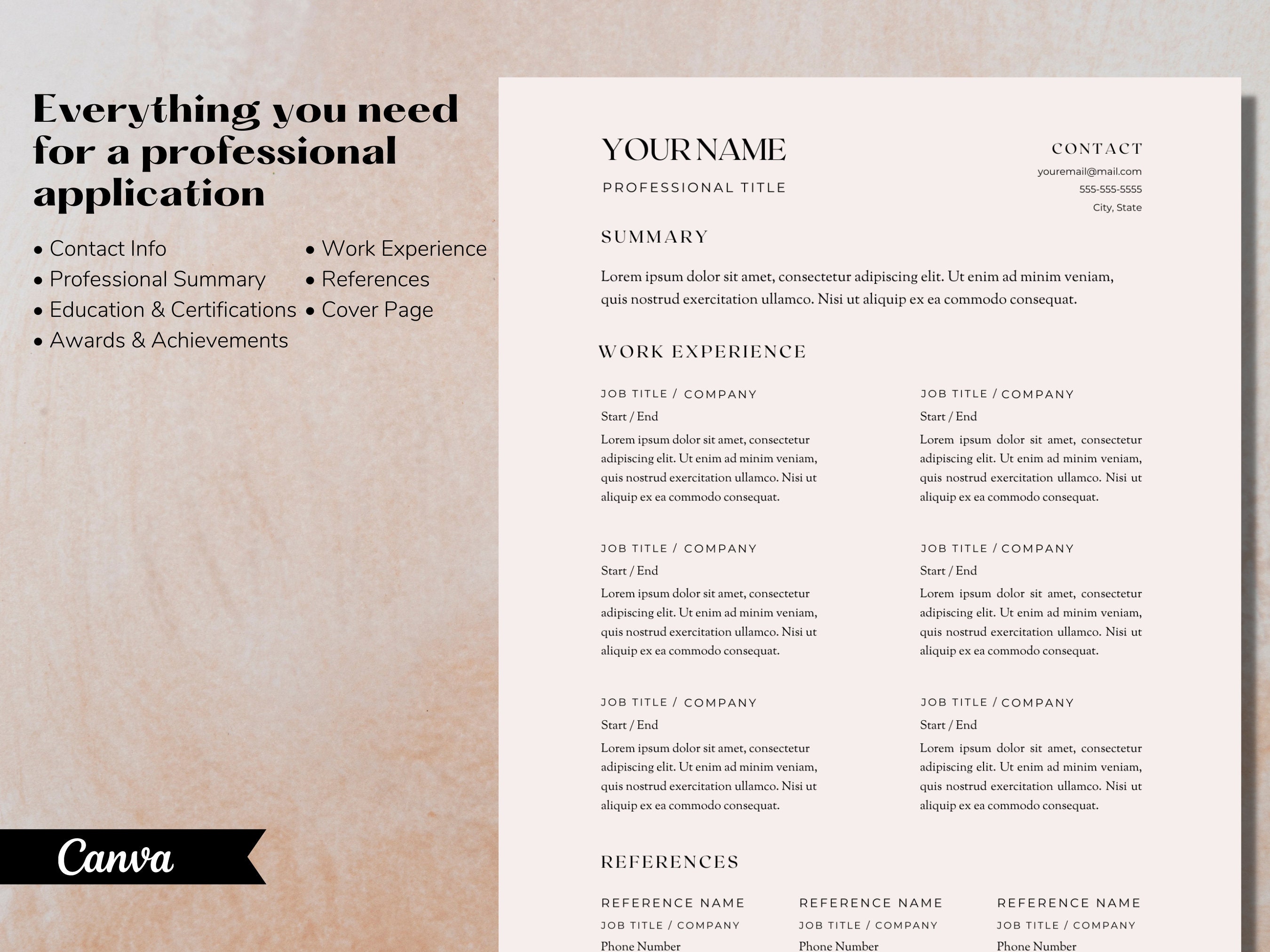 Simple Resume Templates Cover Letter Template Modern Resume Template ...
