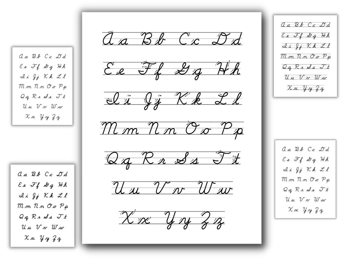 Cursive Lettering Chart // Handwriting Printable // Logic of English ...