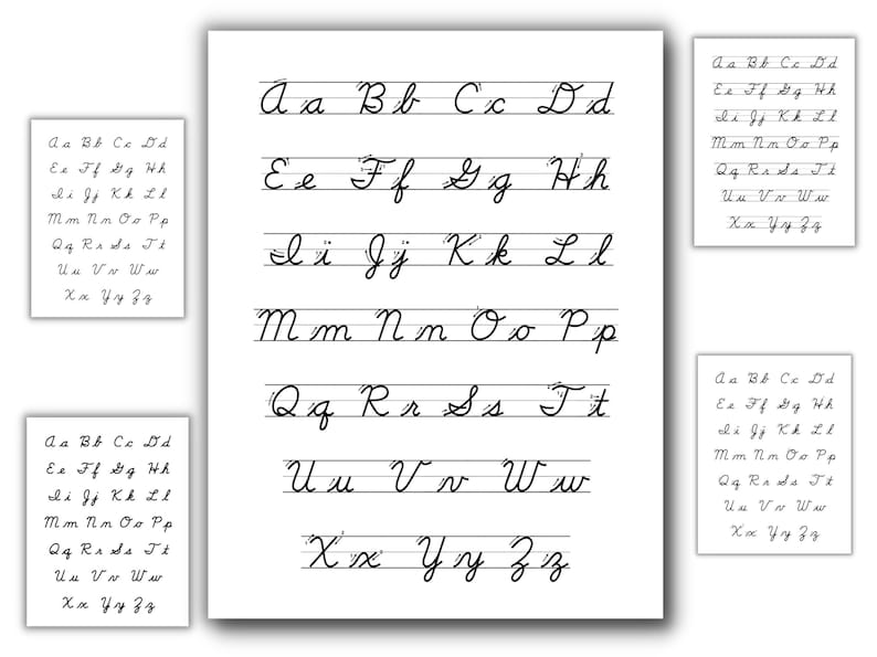 Cursive Lettering Chart // Handwriting Printable // Logic of English ...