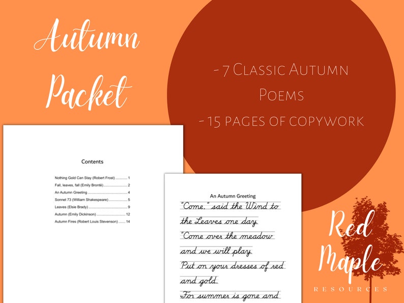 Cursive Copywork: Autumn/fall Packet // Charlotte Mason // Logic of ...
