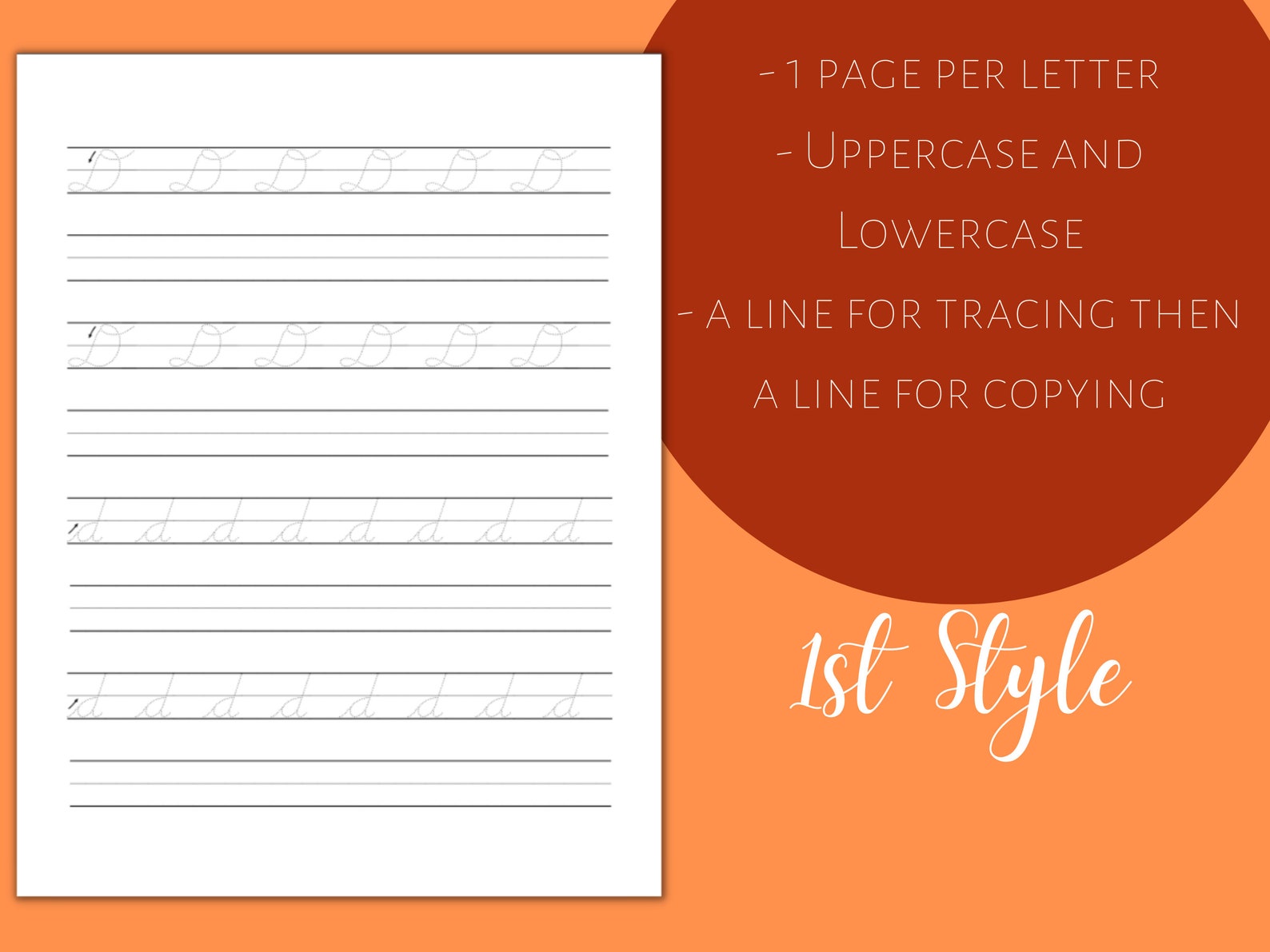 Cursive Handwriting Letter Practice // Logic of English (LOE) Font // 3 ...