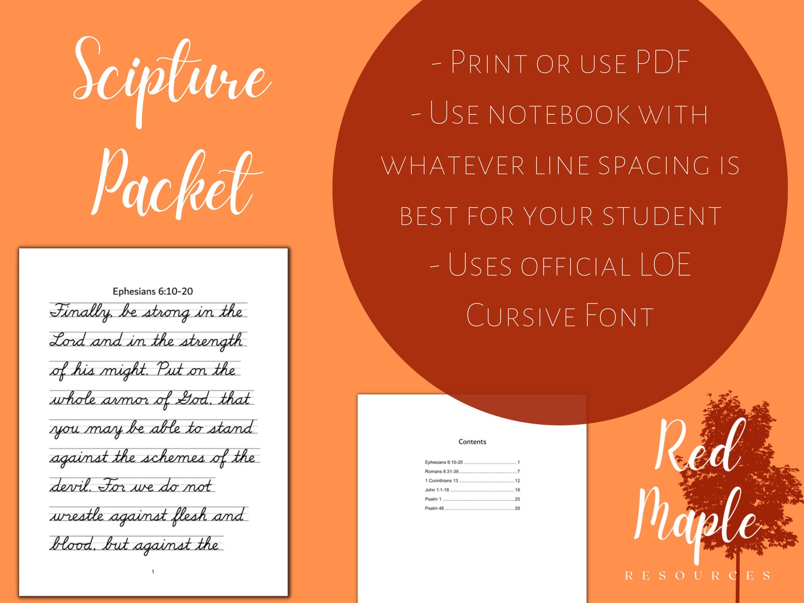 Cursive Copywork: Bible Packet #1 // Charlotte Mason // Logic of ...