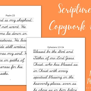 Cursive Copywork: Bible Packet #2 // Charlotte Mason // Logic of ...
