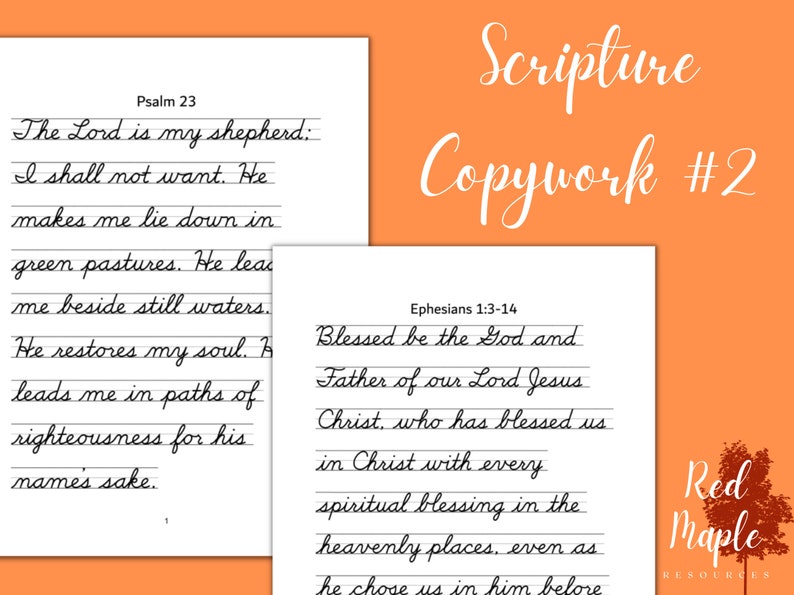 Cursive Copywork: Bible Packet #2 // Charlotte Mason // Logic of ...