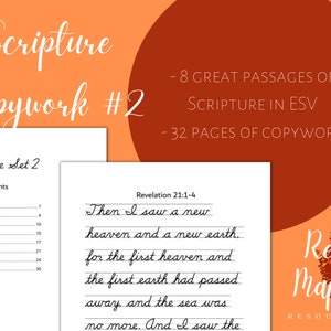 Cursive Copywork: Bible Packet #2 // Charlotte Mason // Logic of ...
