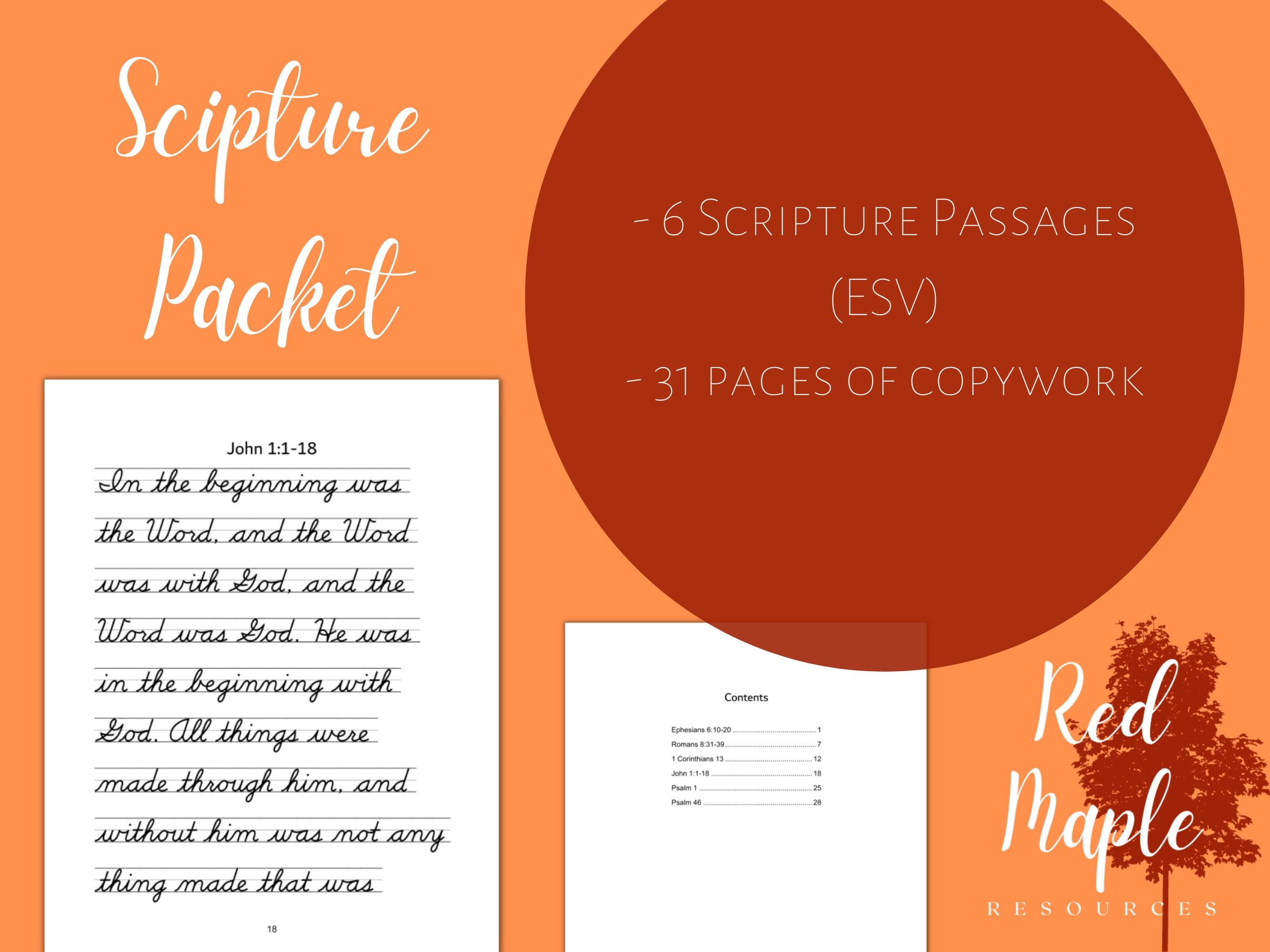 Cursive Copywork: Bible Packet #1 // Charlotte Mason // Logic of ...