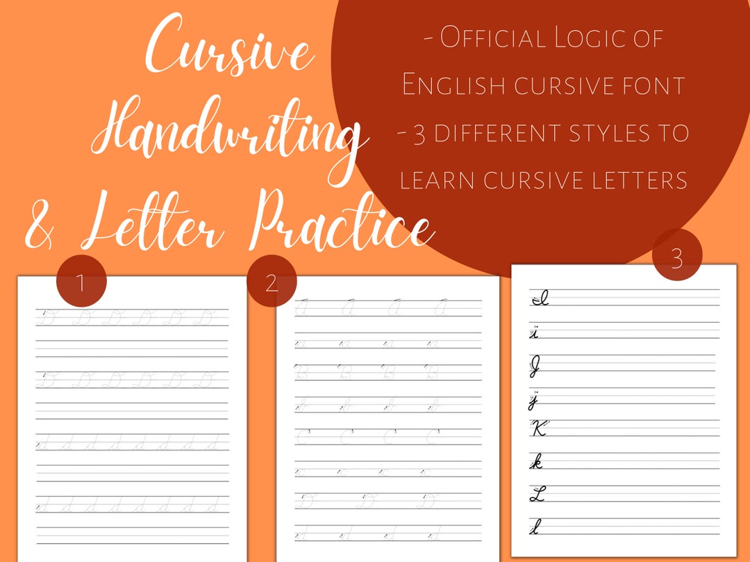 Cursive Handwriting Letter Practice // Logic of English (LOE) Font // 3 ...
