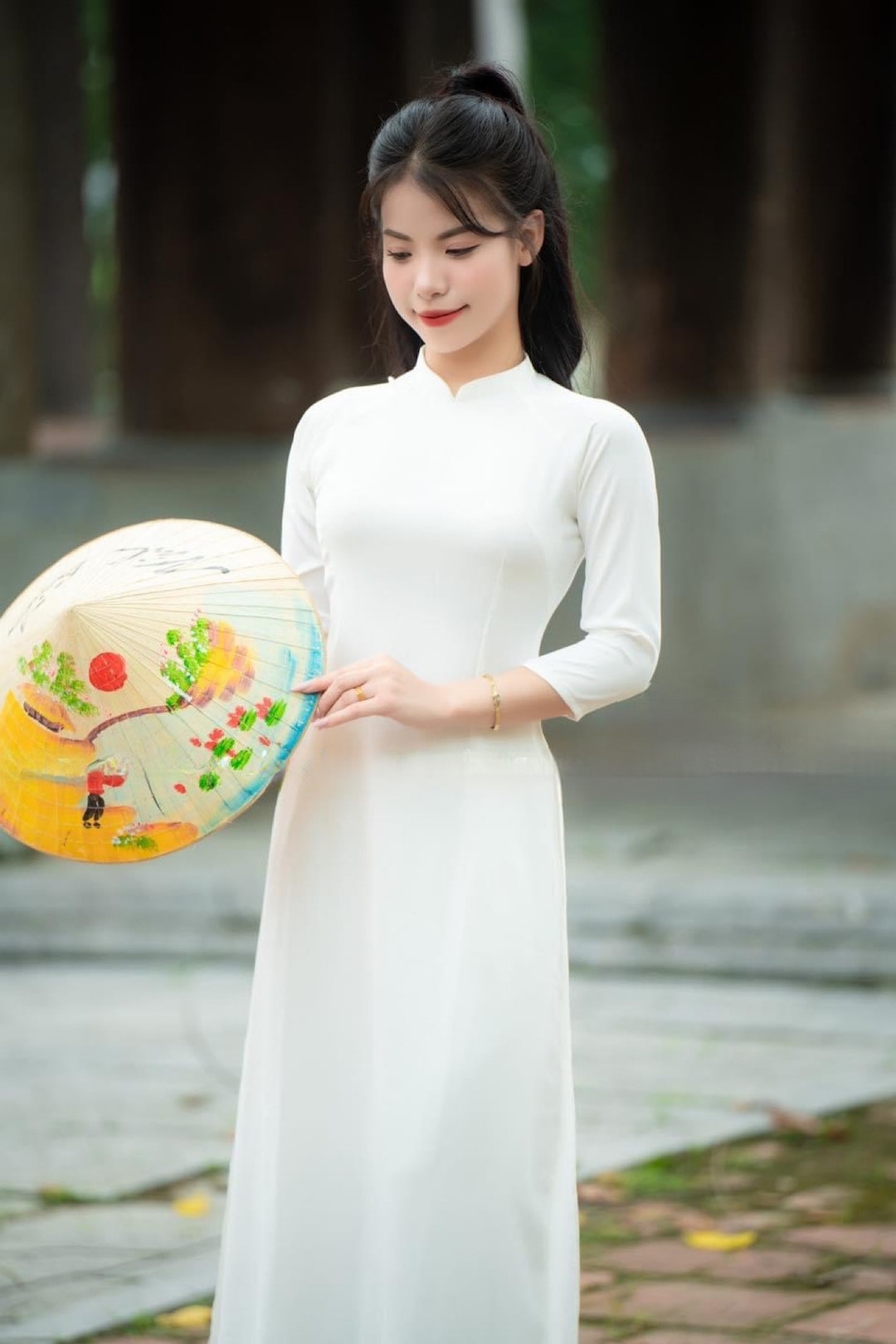 Vietnamese Traditional Ao Dai Trang Hoc Sinh ,ao Dai White ,ao Dai Bithday Holiday Wedding,ao ...