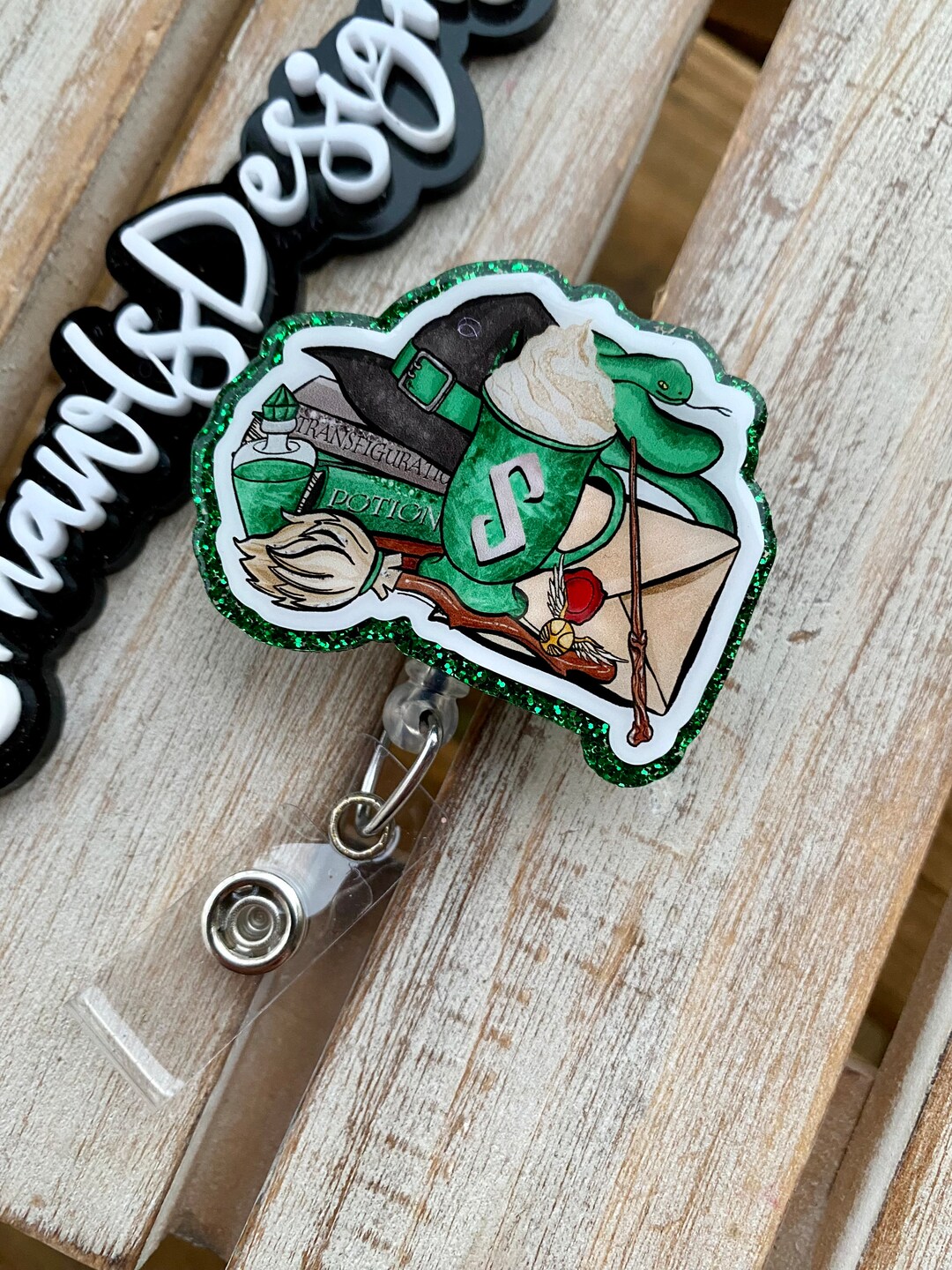 Snake Wizard House Interchangeable Badge Reel, Nurse Badge, Teacher ...