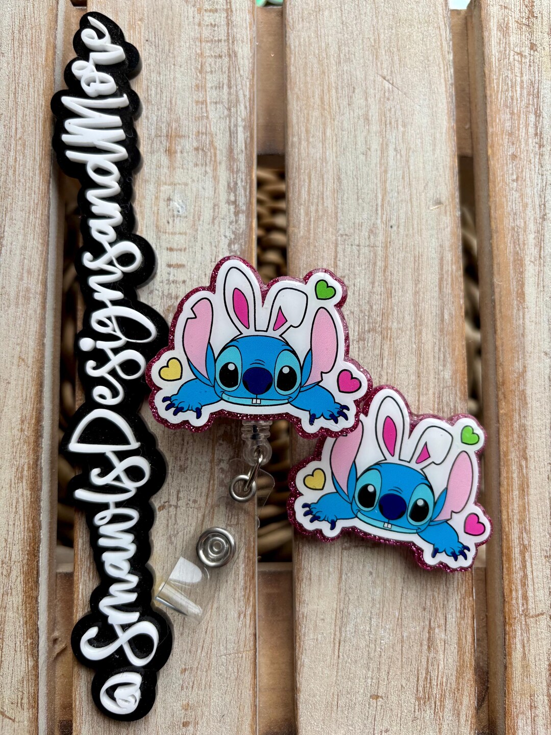 Easter Bunny Blue Alien Interchangeable Badge Reel, Nurses Badge ...