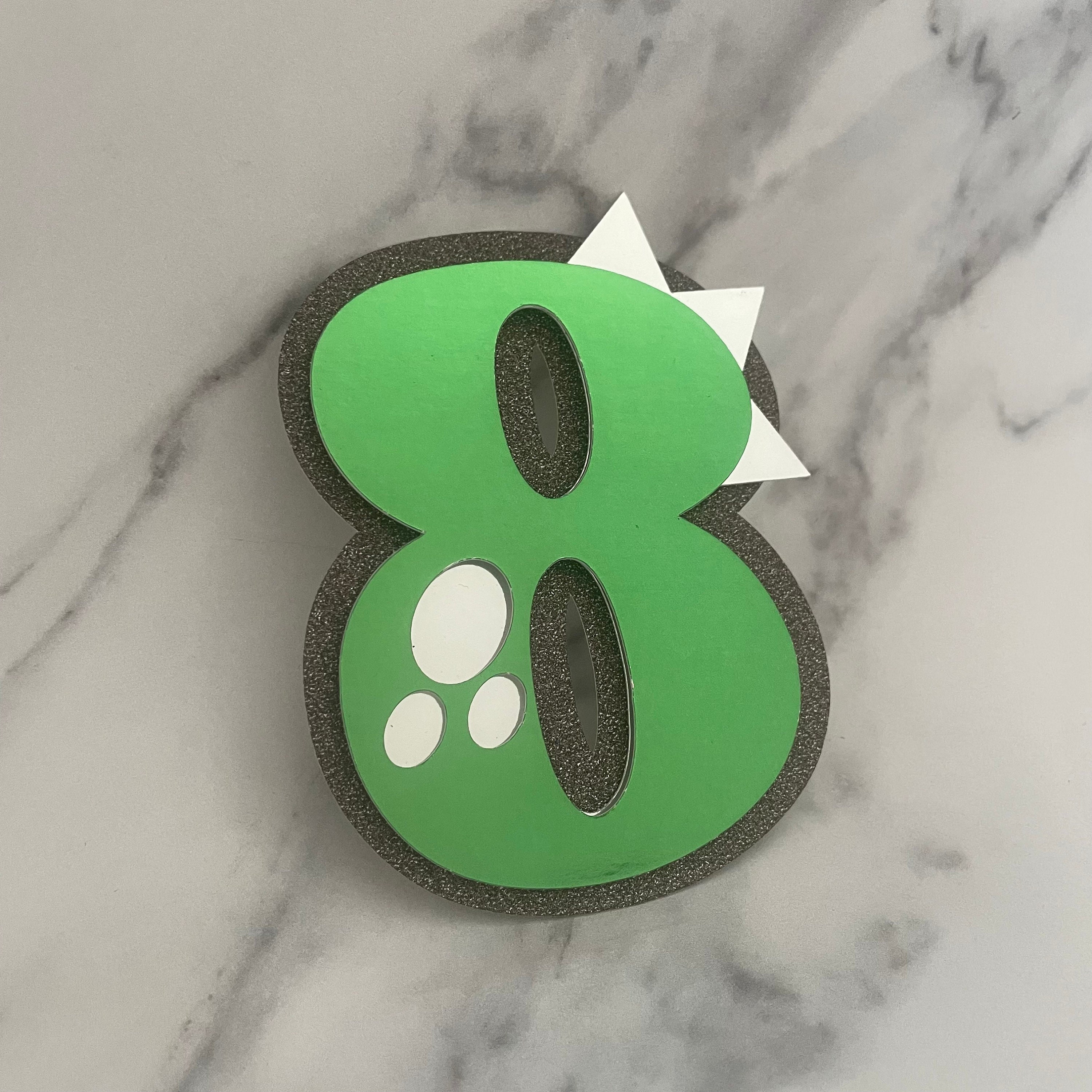 Dinosaur Number Cake Topper, Dinosaur Party Cake Topper, Dinosaur Age ...