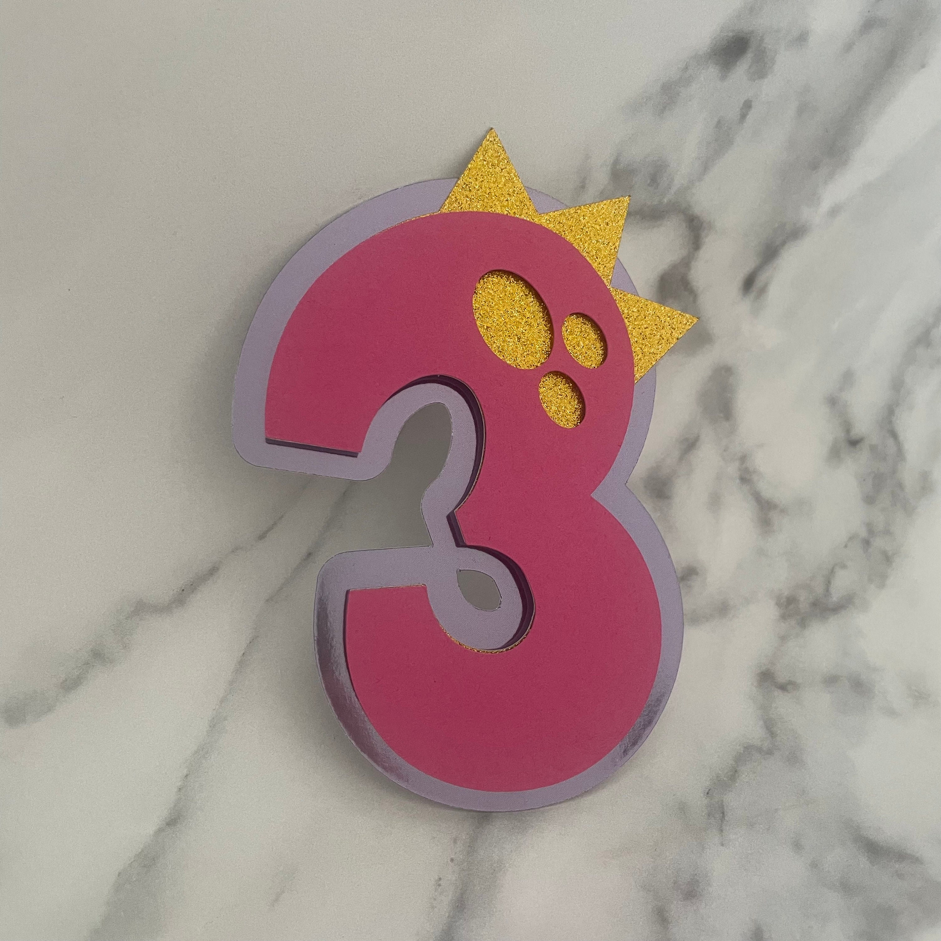 Dinosaur Number Cake Topper, Dinosaur Party Cake Topper, Dinosaur Age ...