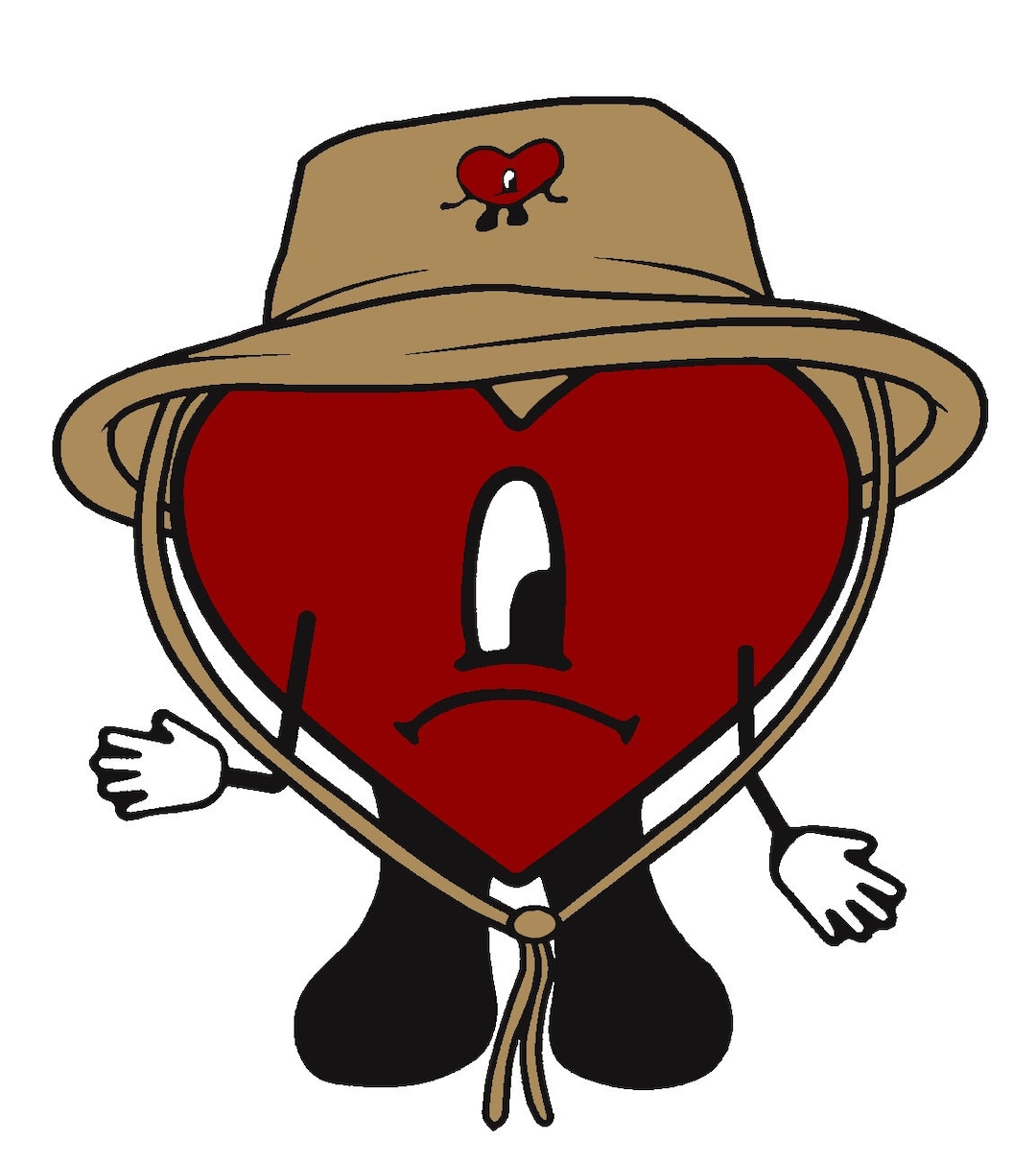 PNG FILE Bad Bunny Un Verano Sin Ti Heart - Etsy