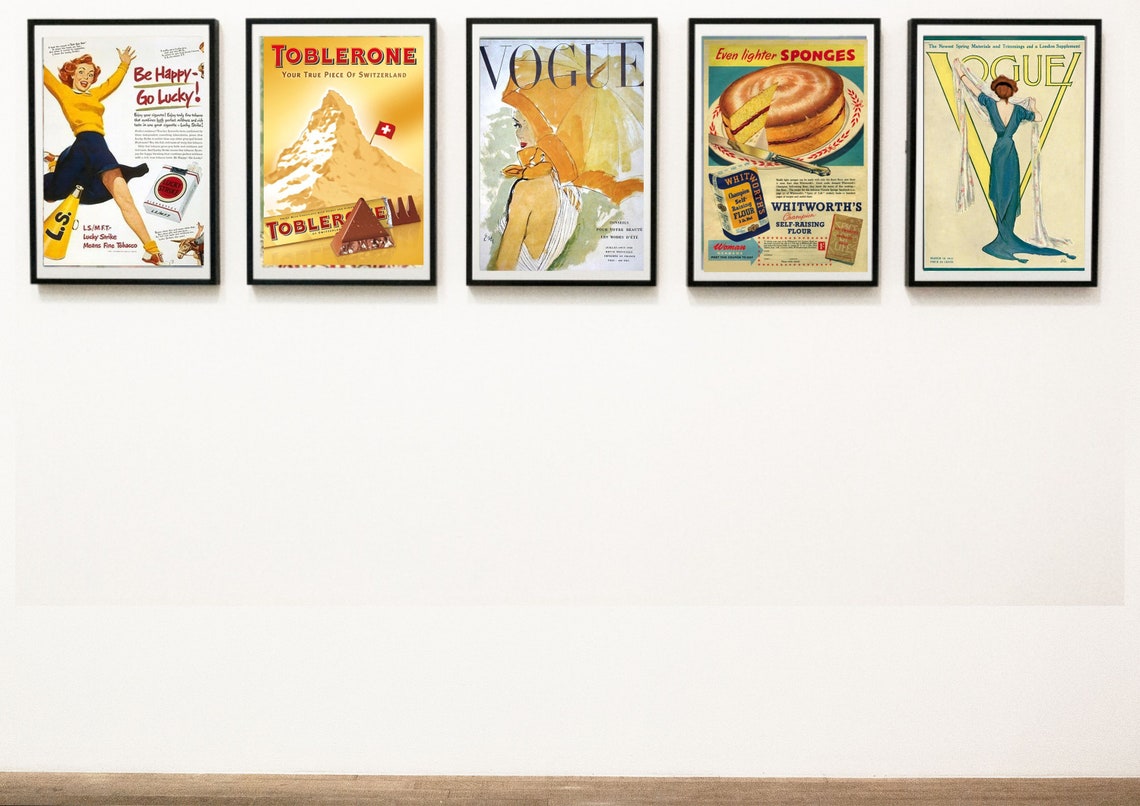 15 Yellow Vintage Posters Wall Decor - Digital Download *READ ITEM ...