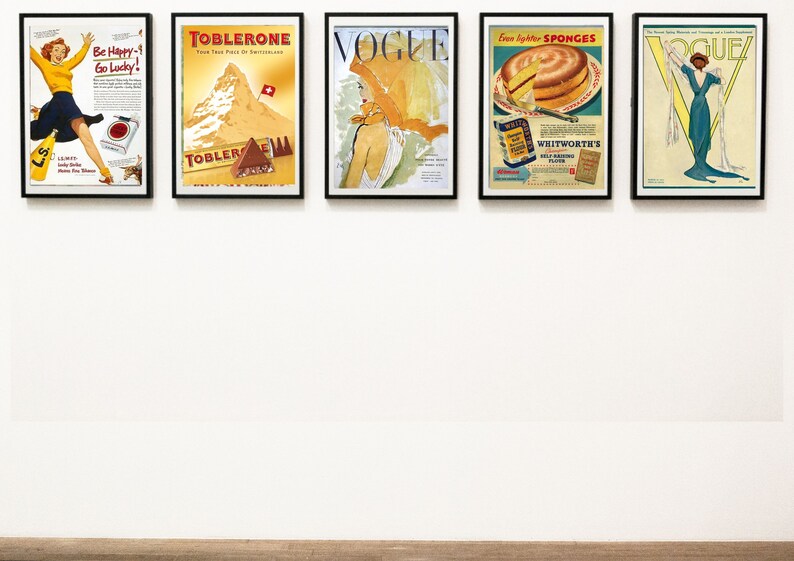 15 Yellow Vintage Posters Wall Decor - Digital Download *READ ITEM ...