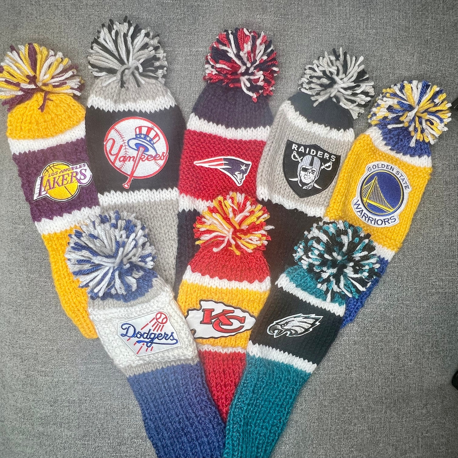 Sports Team Custom Personalized Golf Club Cover, Sports Knit Golf Club ...