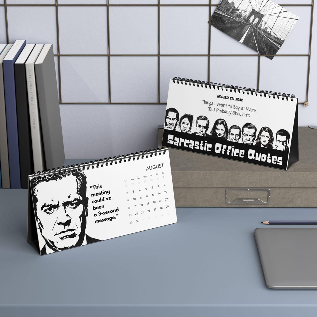 Sarcastic Office Quotes 2026 Desk Calendar, Funny Work Humor - Etsy UK