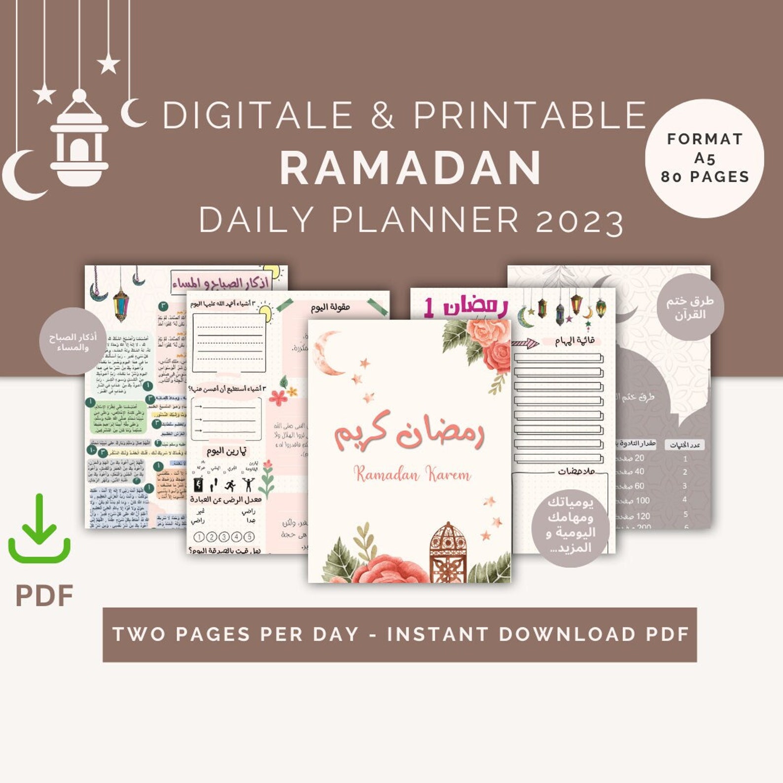 Ramadan Daily Planner 2023, Digital Ramadan Planner, Ramadan Planner ...